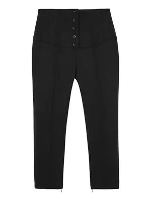 Jacquemus Le Pantalon Arlesien Crepe Capri Pants - Black