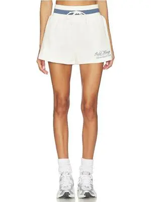 GOLD HINGE Country Club Wide Band Sweatshorts - Cream