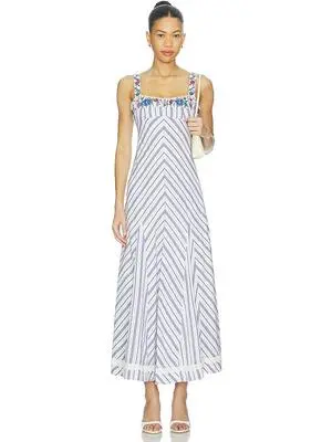 Free People Dahlia Embroidered Maxi Dress In Cream - Pearl Island |  Editorialist