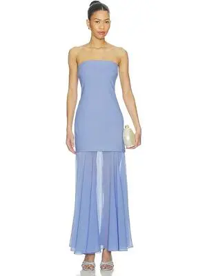 Astr The Label Lizet Strapless Maxi Dress - Periwinkle