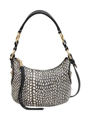 AIMEE Mini Roma Crossbody Bag Black/white Lizard