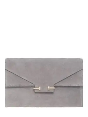 TOM FORD Mini Aube Suede Shoulder Bag Cloudburst