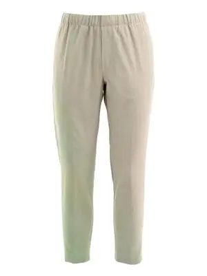 CRUNA Elasticated Waist Textured Trousers - Grey