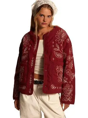 DENIM AND BONE Bandana Jacket - Red