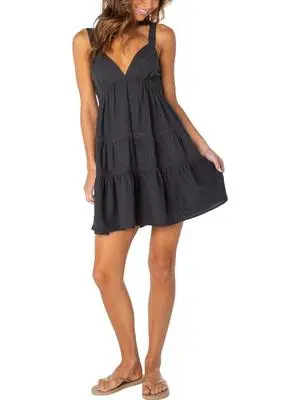 Roxy Layla Tiered Mini Dress - Phantom