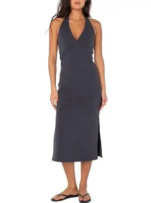 Roxy Stretch Cotton Midi Dress Phantom