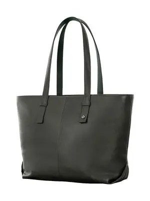SAMSONITE Leather Tote With Laptop Sleeve - Olive