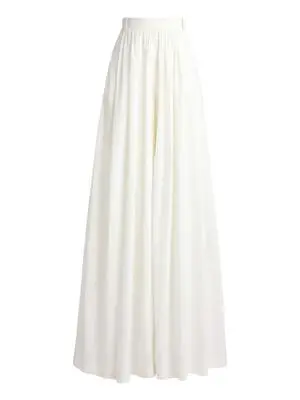 Ralph Lauren Cotton-blend Poplin Vanessa Wide-leg Trousers - White