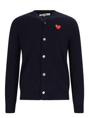 Play Comme Des Garcon Cardigan - Blue