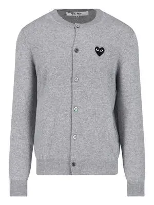 Play Comme Des Garcon Comme Des Garcons Play Cardigan Gray