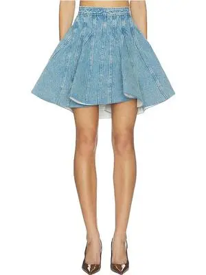 AKNVAS Kalle Denim Godet Skirt - Blue