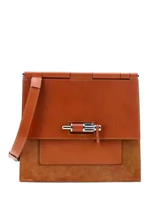 Hermès Sacabar Dobliss Suede And Swift 24 Shoulder Bag - Brown