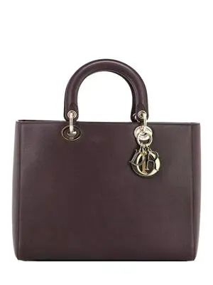 Dior Lady Large Tote Bag - Red