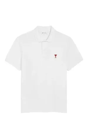 AMI Paris De Coeur Polo Shirt - White