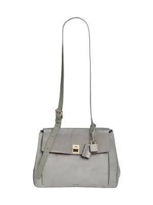 TOM FORD Medium Suede Besace Shoulder Bag Cloudburst
