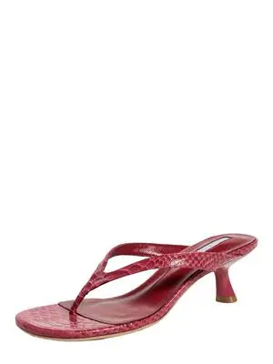 TONY BIANCO Krista Heeled Thong Sandals - Scarlet Python