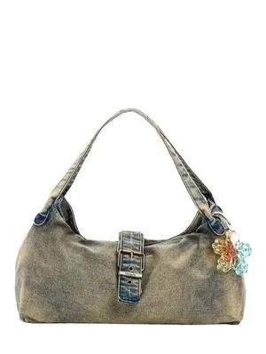Desigual Denim Tote - Light Green