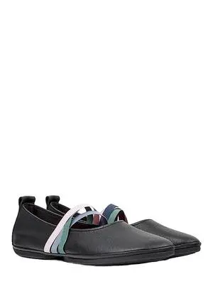 Camper Right Nina Twins Leather Ballerinas - Black