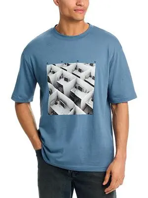 Hugo Dodger Relaxed Fit Graphic Tee - Open Blue