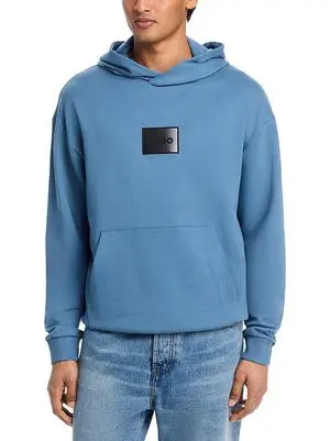 Hugo Hugo Danohood Relaxed Fit Hooded Sweatshirt Open Blue
