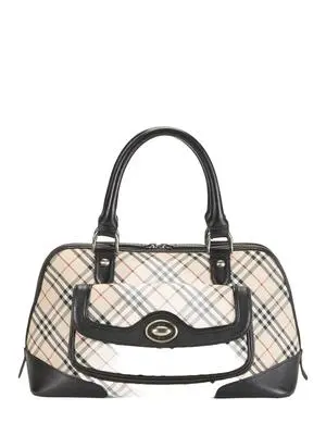 Burberry Jacquard Check Turnlock Dome Handbag - Beige