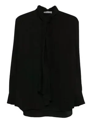 Balenciaga Tie-neck Shirt - Black