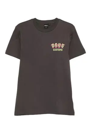 Deus Ex Machina Fancy Pansy Floral-print T-shirt - Grey