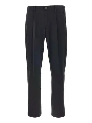 DEVORE INCIPIT Regular Fit Trousers With Elasticated Waistband - Blue