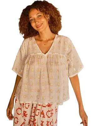 Ace & Jig Maura Reversible V-neck Top - Initial