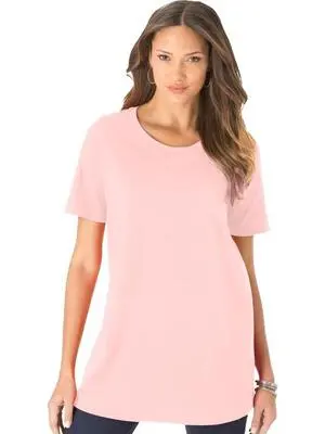 ROAMAN'S Cotton Crewneck Tee - Soft Blush