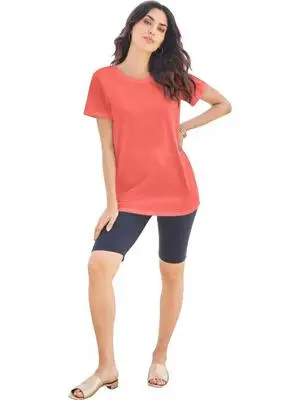 ROAMAN'S Cotton Crewneck Tee - Sunset Coral Sea Shells