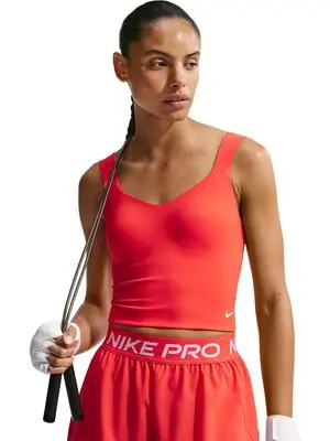 Nike Pro Sculpt Medium-support Padded Sports Bra Tank Top - Red