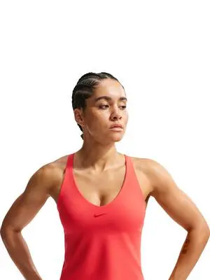 Nike Universa Medium-support Padded Sports Bra Tank Top - Red