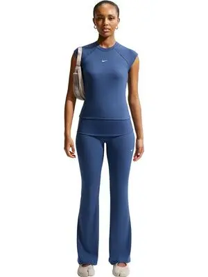 Nike Sportswear Chill Knit Mid-rise Ribbed Tights - Blue