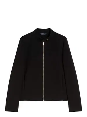 Max Mara Jersey Zip-up Jacket - Black