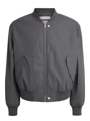 JIL SANDER Cotton Padded Bomber Jacket - Grey