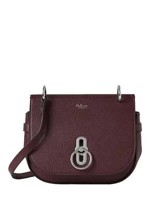 Mulberry Mulberry Amberley Small Leather Satchel Bag Black Cherry