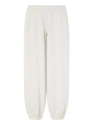 Suzie Kondi Paxos Cotton-Blend Terry Track Pants Neutrals