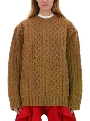 MOSCHINO Cable-Knit Oversized Jumper