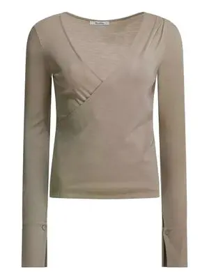 Max Mara V-neck Wrap Sweater - Neutrals