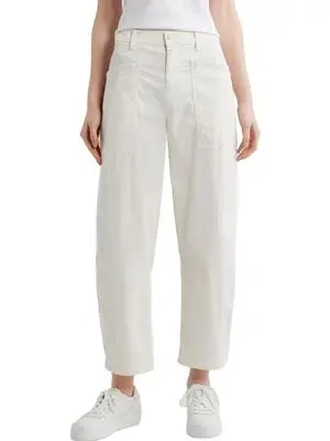 FRANK & EILEEN Bray Barrel Leg Cotton Twill Pants