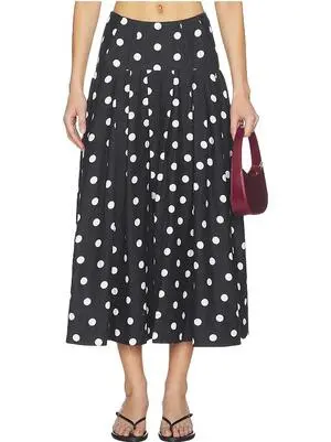 NICHOLAS Yasmin Polka Dot Skirt - Black