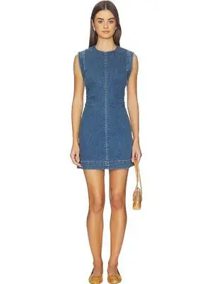 Veronica Beard Imara Mini Denim Dress - Blue