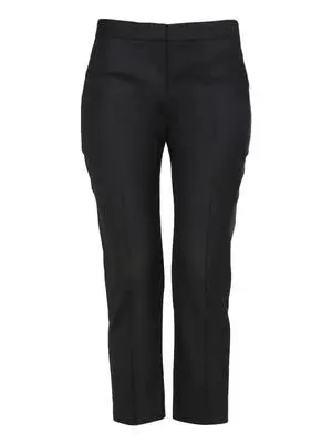 Alexander McQueen Straight-leg Cropped Trousers - Black