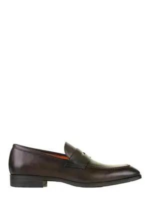 Santoni Leather Loafers Brown