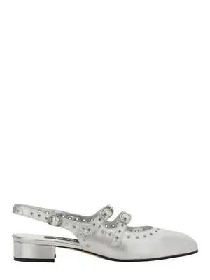 CAREL Buckle Slingback Pumps Silver