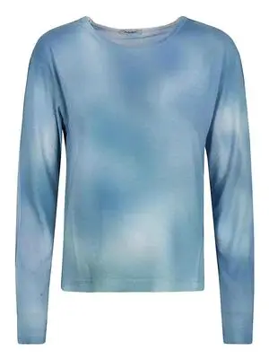 BASE MILANO Long-sleeve Jersey T-shirt - Blue
