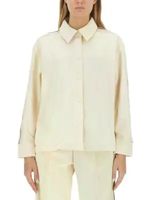Palm Angels Stripe-detail Shirt - Neutrals