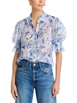 Cinq À Sept Fiona Top - Navy Multi