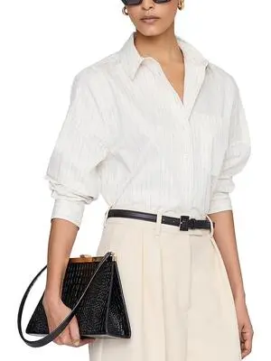 ANINE BING Essie Cropped Shirt - Multi